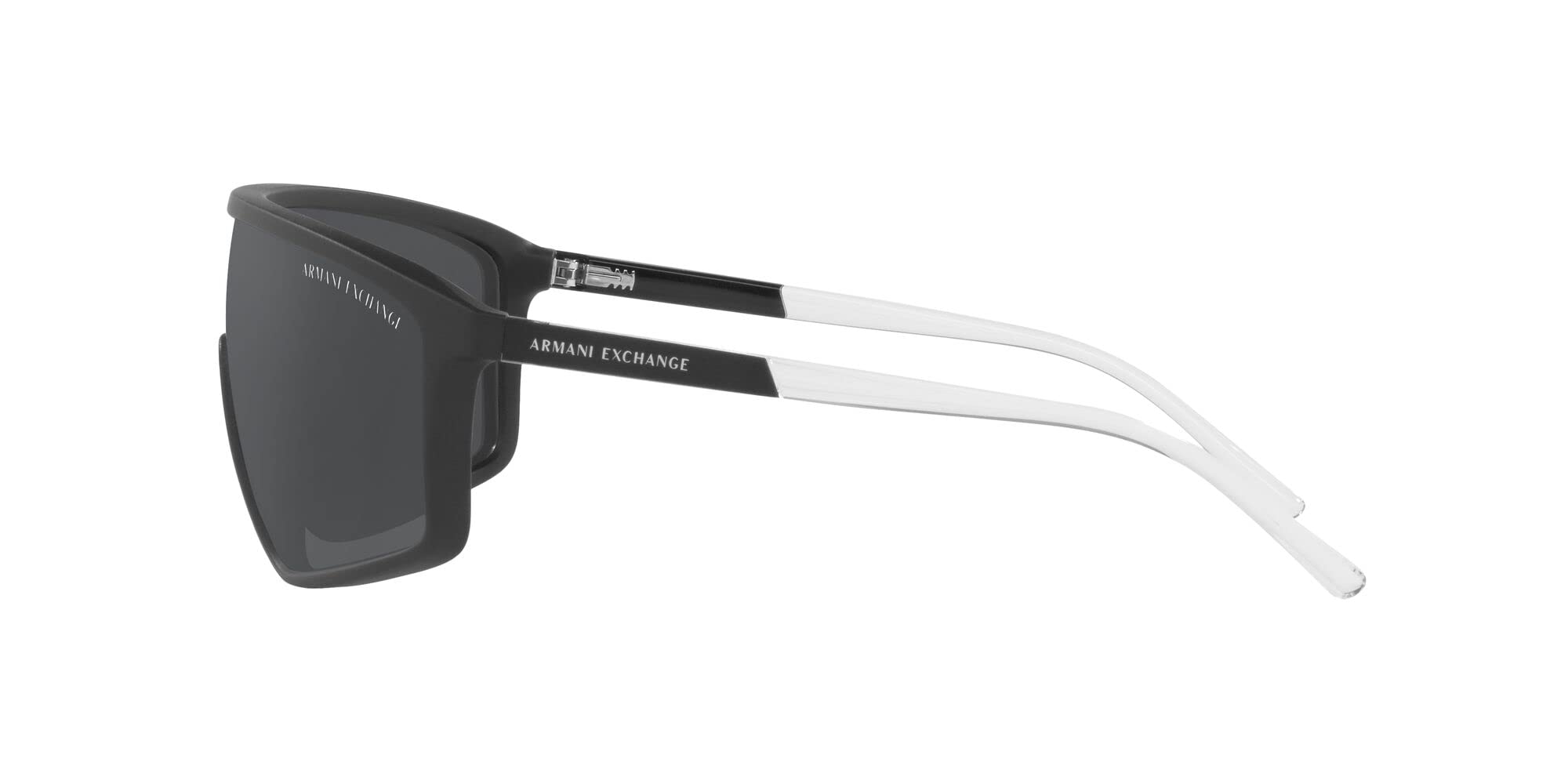 A|X ARMANI EXCHANGE Men's AX4119S Rectangular Sunglasses, Matte Black/Grey Mirrored Black, 37 mm