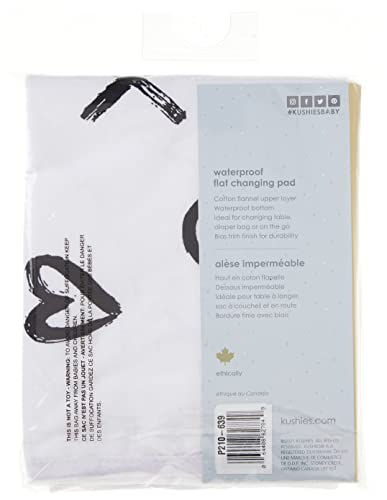 Kushies Deluxe Change Pad Flannel, XO Black & White (P210-639)