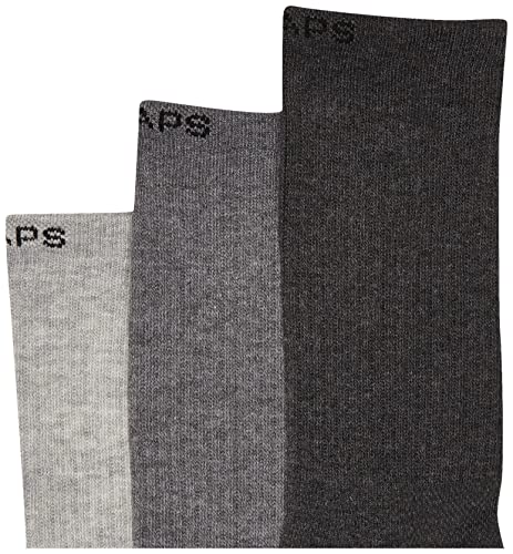 Chaps Men's Cushioned Repreve Athletic Socks-6 Pair Pack-Running Breathable Front Mesh and Arch Support, Crew-Gray Heather, 6-12