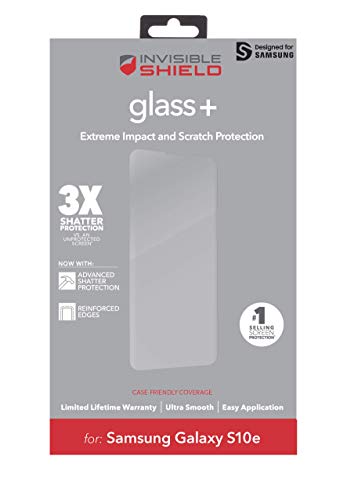 ZAGG InvisibleShield Glass+ Screen Protector β Made for Samsung Galaxy S10e β Extreme Impact & Scratch Protection β Easy to Apply β Seamless Touch Sensitivity