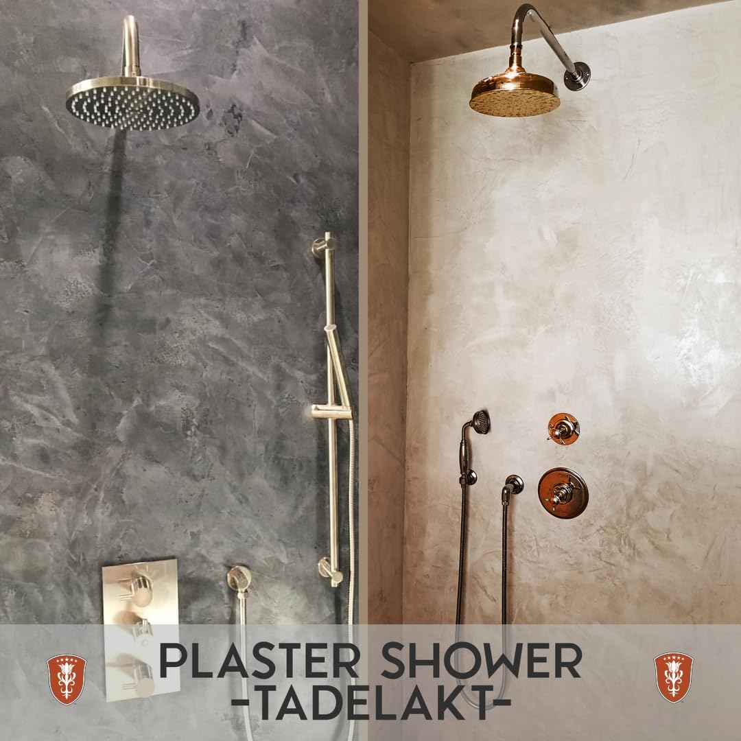 VASARI Lime Plaster & Paint | Marmorino Plaster (Fine Sand Finish) | Made from Natural Lime and Powdered Marble | color: Natural White #1 | Dry Mix Bag (Makes 5 Gallons of Plaster)