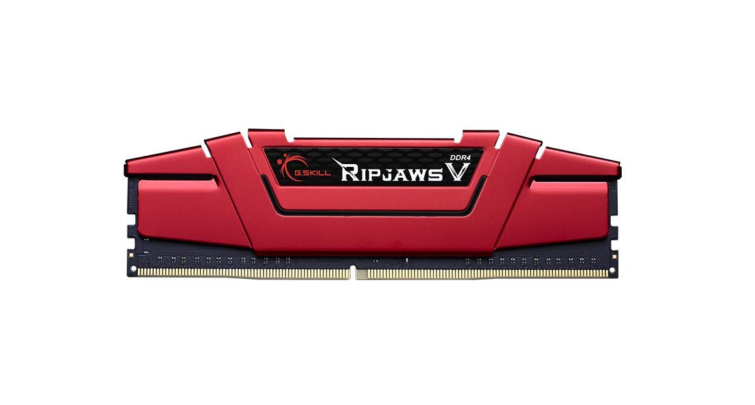 G.SKILL Ripjaws V Series (Intel XMP) DDR4 RAM 16GB (2x8GB) 2400MT/s CL15-15-15-35 1.20V Desktop Computer Memory UDIMM - Red (F4-2400C15D-16GVR)
