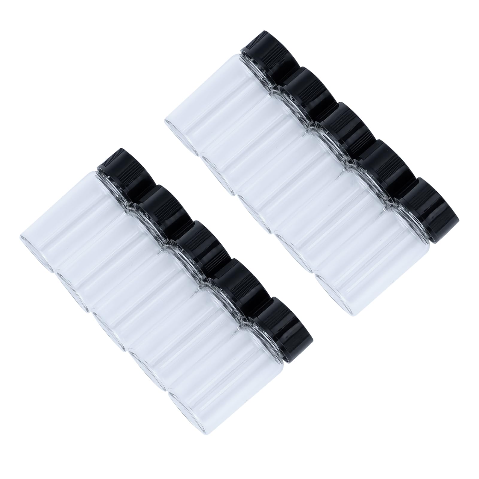 Newzoll 5 ml Clear Glass Bottles for Essential Oils, Chemistry Lab Chemicals, Colognes & Perfumes (10 Pieces)