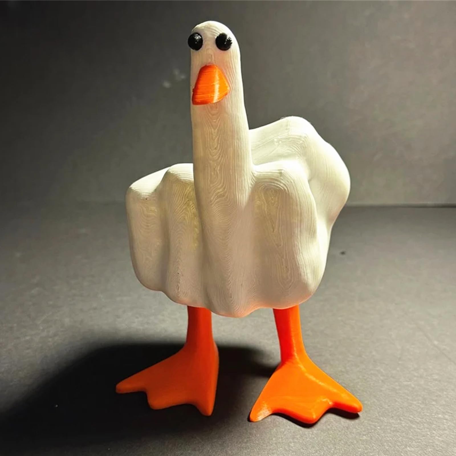 ACOLAR Funny Middle Finger Duck Statue Home Decor,Cute Little Duck Resin Garden Figurine,Little Duck Craft Decoration Sculpture,Home Office Desktop Living Room,Bedroom,Patio Indoor Outdoor Gift