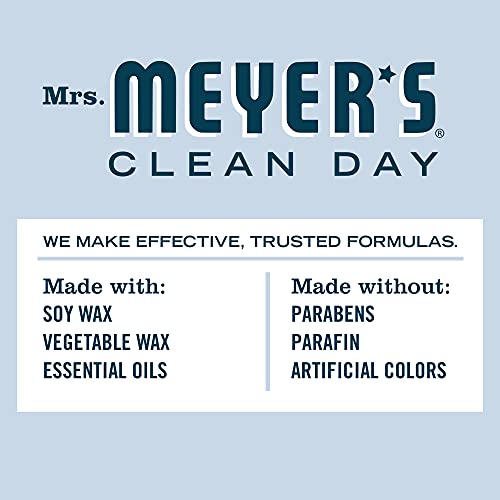 Mrs. Meyer's Soy Aromatherapy Candle, 35 Hour Burn Time, Made with Soy Wax and Essential Oils, Snowdrop, 7.2 oz