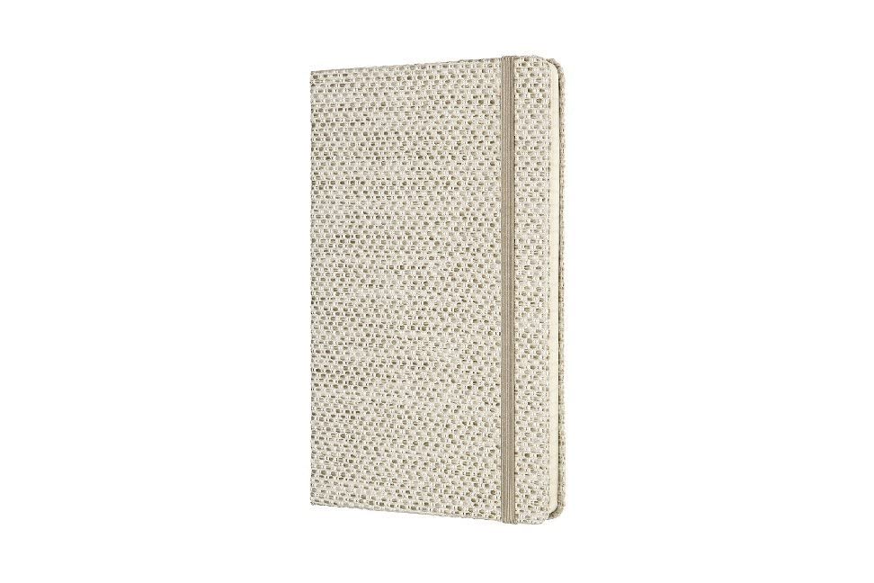 Moleskine Limited Collection Blend Textile Notebook, Hard Cover, Large (5" x 8.25") Ruled/Lined, Beige, 240 Pages (8053853600103)