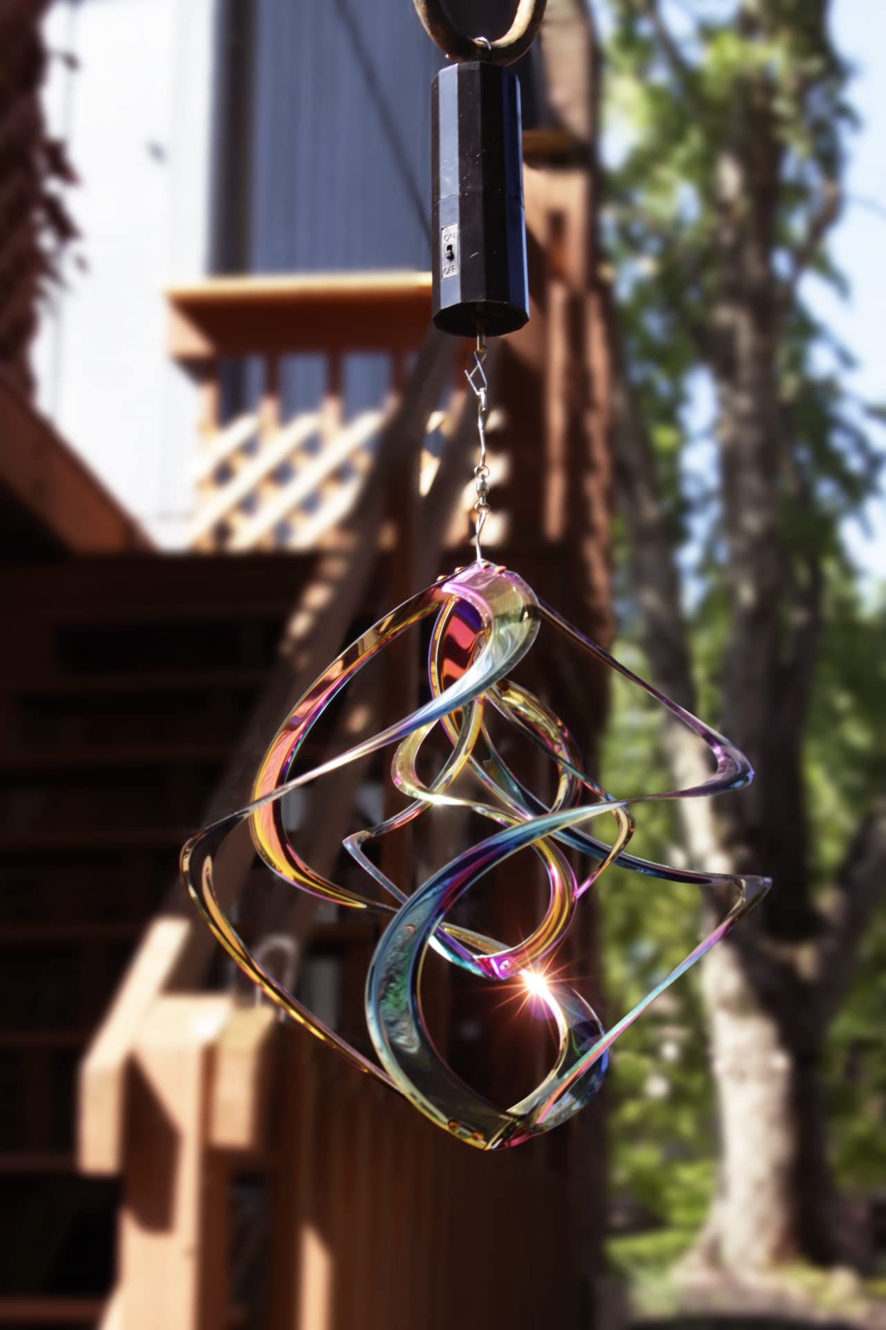 Red Carpet Studios 31065 Hanging Cosmix Wind Spinner, Double Helix, Rainbow