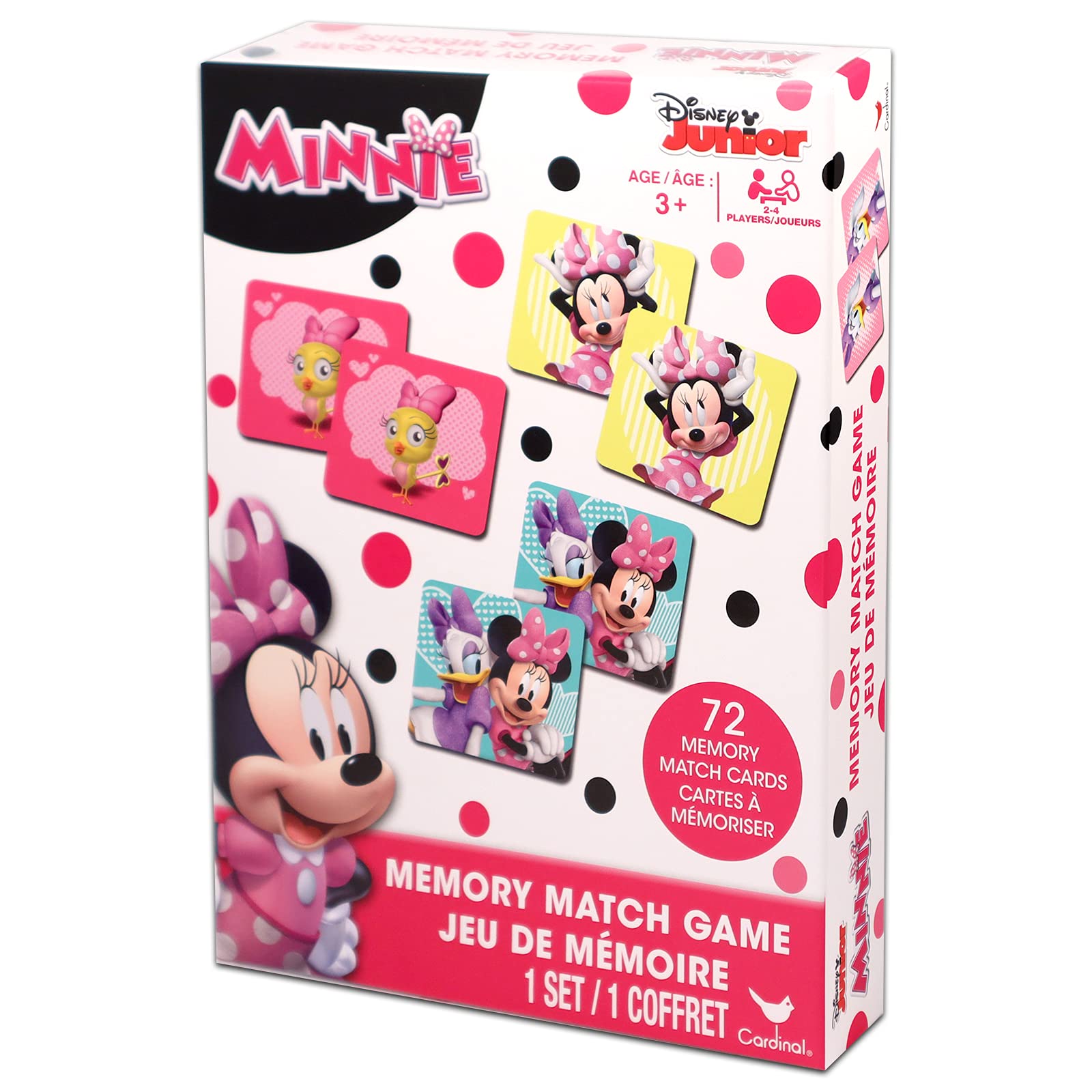 Classic Disney Minnie Mouse Memory Match Game for Toddlers, Kids 3 Pc Preschool Bundle with Game, 100+ Stickers and Door Hanger (Minnie Learning Toys), my first puzzle