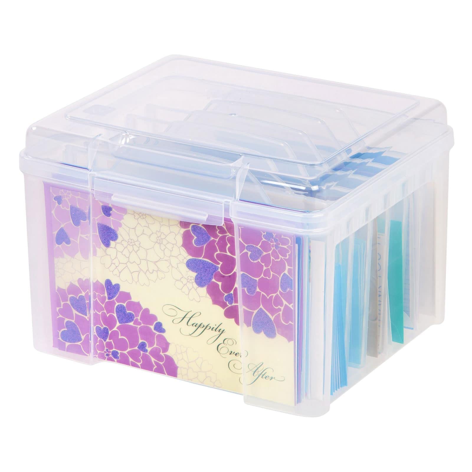 Greeting Card & Craft Keeper by Simply Tidy - Acid Free Storage Organizer for Cards, Pictures, Envelopes, and Arts & Crafts - Bulk 6 Pack