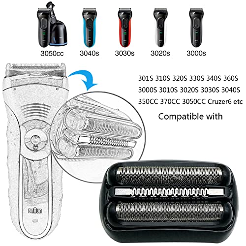 Aijen 21B Shaver Replacement Head - compatible with braun Series 3 replacement head -Compatible 300s, 310s, 3010BTwith Models Shaver Replacement Head