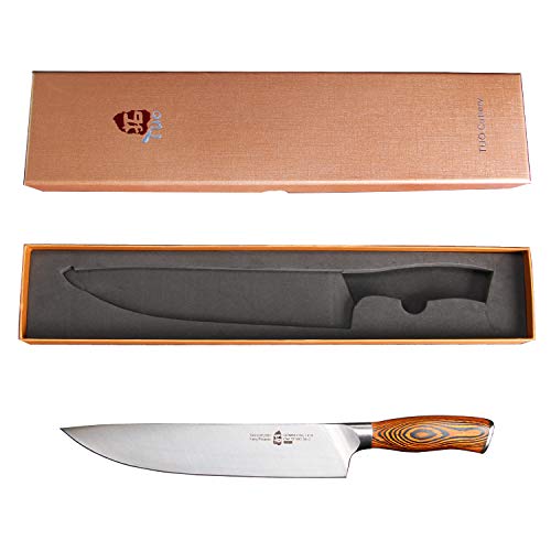 TUO Chef Knife, Pro 10 inch Chefs Knife, German High Carbon Stainless Steel Anti-rust Kitchen Knives, Ergonomic Handle Fiery Phoenix Series Cutlery