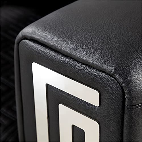 American Eagle Furniture AE223 Black Color with Faux Leather and Fabric Sofa