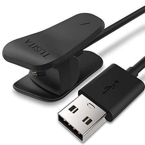 TUSITA Charger Compatible with Garmin Vivosmart 4 Activity Tracker - USB Charging Cable Clip Cradle 100cm - Fitness Tracker Accessories