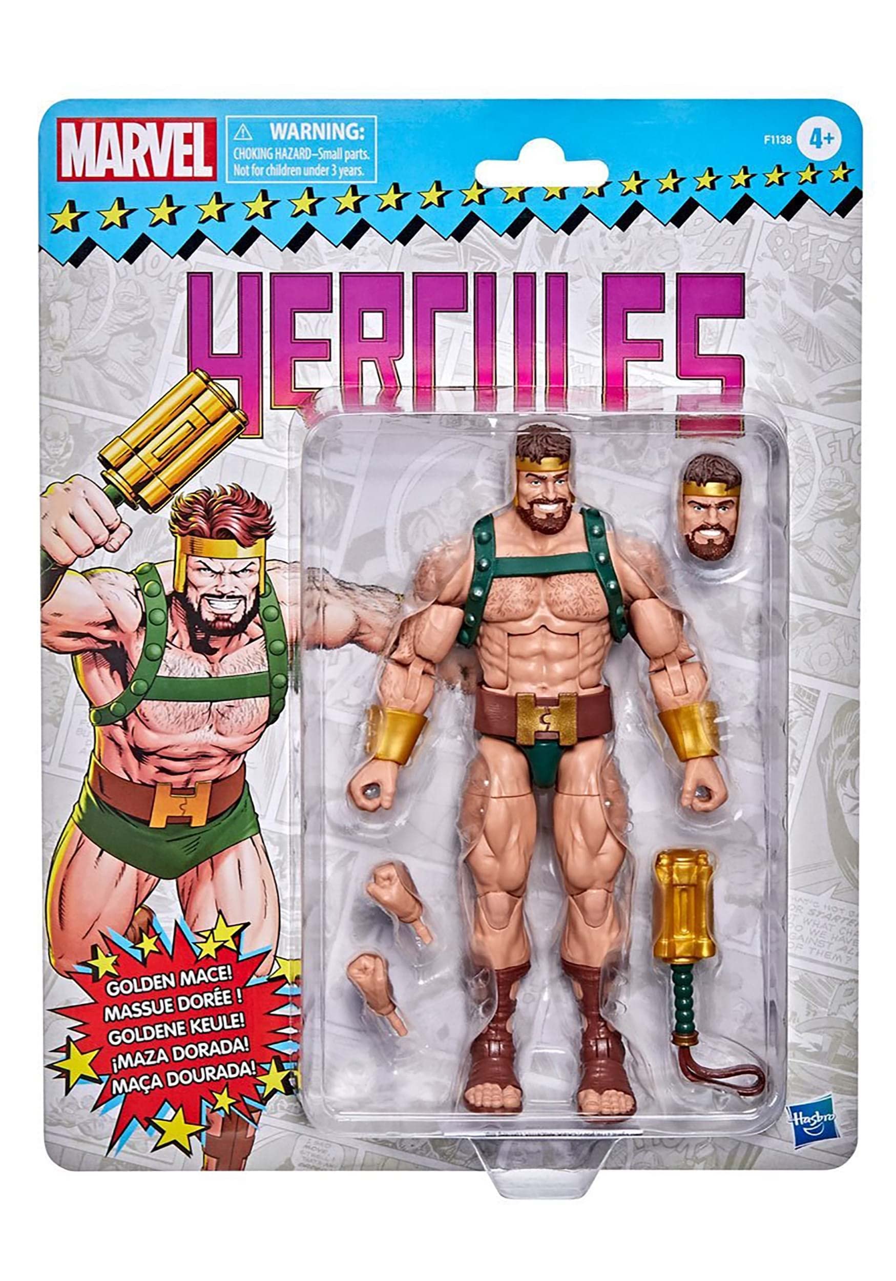 Classic Marvel Legends Hercules 6-Inch Action Figure, Multicolor, Standard size (F1138)