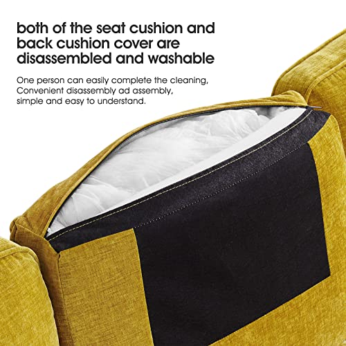 ASHOMELI Sectional Sofa Couch with Chaise,Modern Linen Fabric L-Shaped Couch 3-Seat Sofa Sectional,Suitable for Living Room, Apartment, Small Space