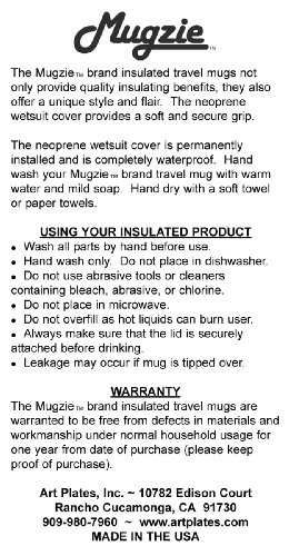 Mugzie MAX 20 Ounce Stainless Steel Travel Mug with Wetsuit Cover - Seamless Penguins
