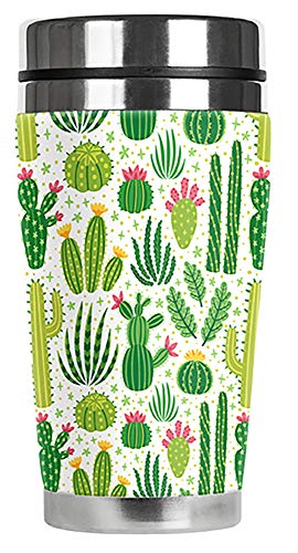 Mugzie MAX 20 Ounce Stainless Steel Travel Mug with Wetsuit Cover - Cactus