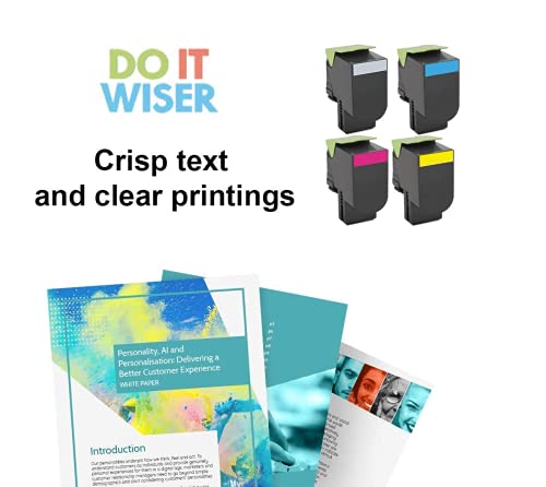 Do it Wiser Compatible Toner Cartridge Replacement for Lexmark CS310dn CS410dn CS310n CS310 CS510de CS410n CS410 CS510-701HK 70C1HK0, 701HC 70C1HC0, 701HM 70C1HM0, 701HY 70C1HY0 (4 Pack)