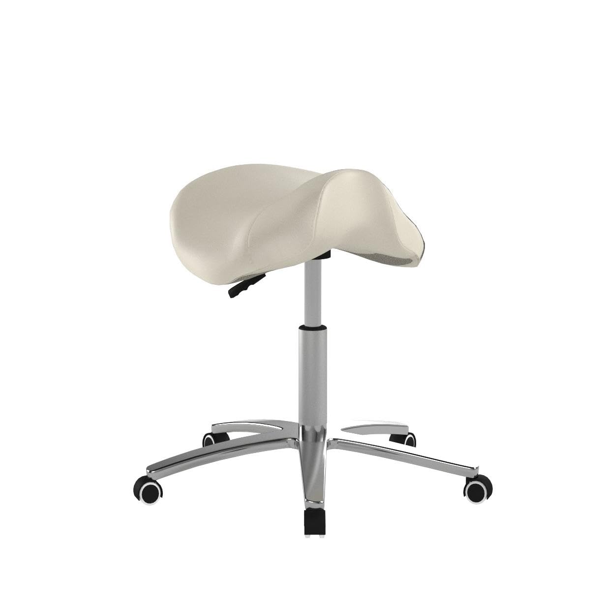 Antlu Saddle Stool Chair with Back Ergonomic Rolling Esthetician Seat for Salon Tattoo Shop Spa Home Dentist Clinic (with Backrest, Black)