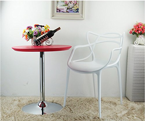 Mod Made Mid Century Modern Molded Plastic Loop Chair (Set of 2), White