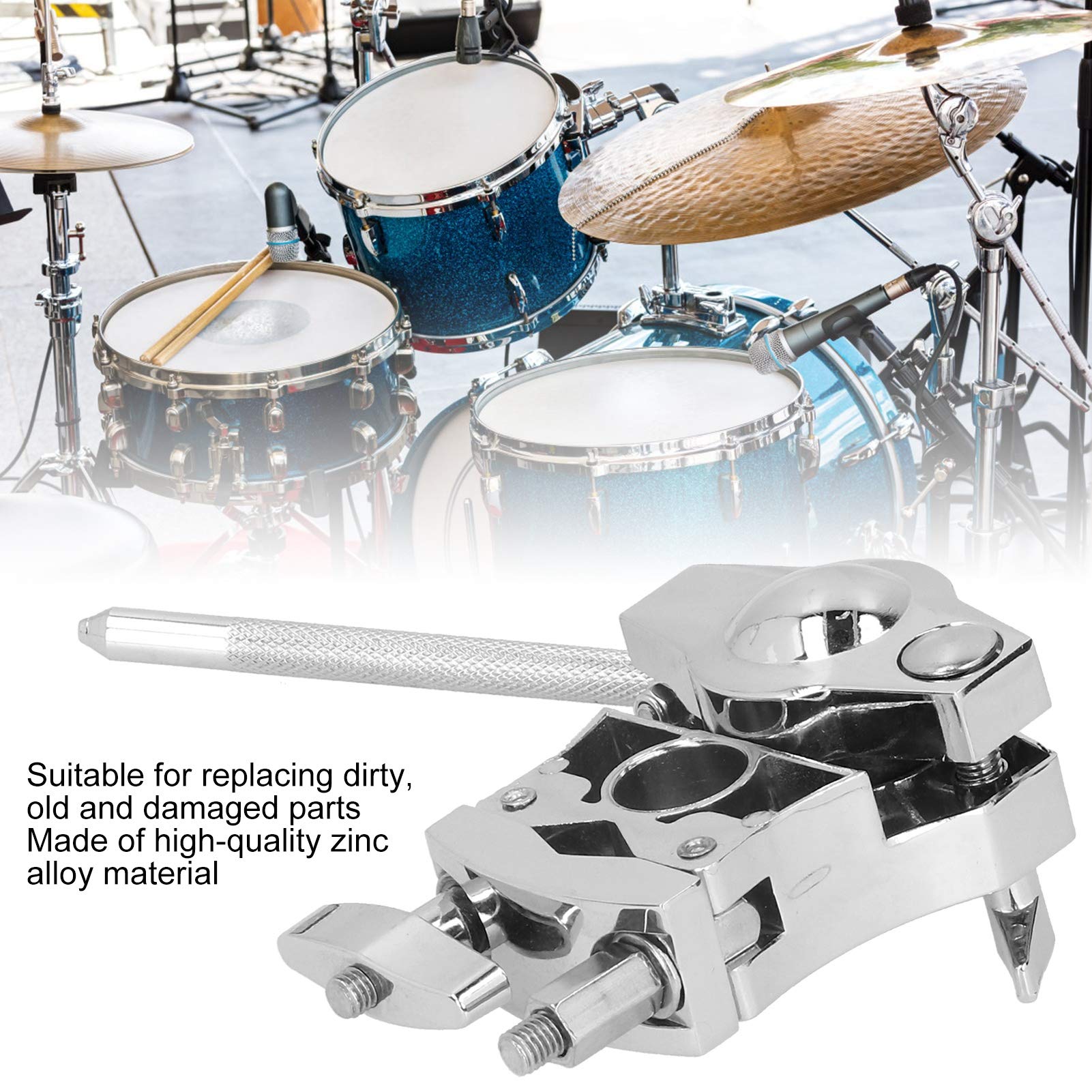 Tom Drum Rack Mount, Drum Clamp, Durable Zinc Alloy Tom Drum Rack, Exquisite Craftsmanship Not Easy To Fade Strong Hardness for Drum All Types Of Brackets