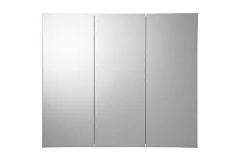 Croydex Thurmond Tri-View, Recessed or Surface Mount Medicine Cabinet, 30W x 26H, Aluminum