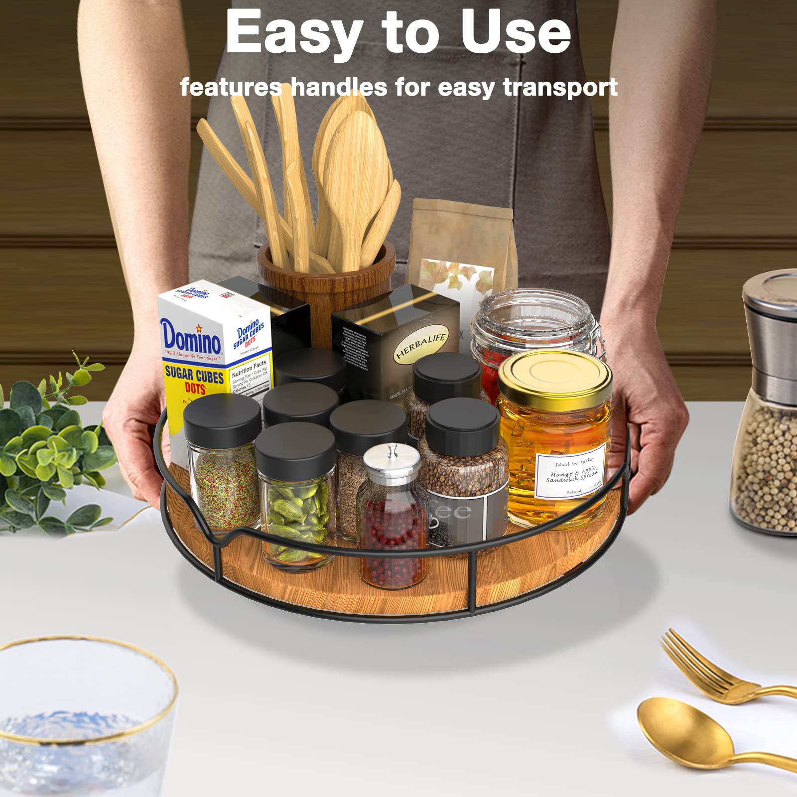 9" & 11" Lazy Susan Organizer - Carbonized Black