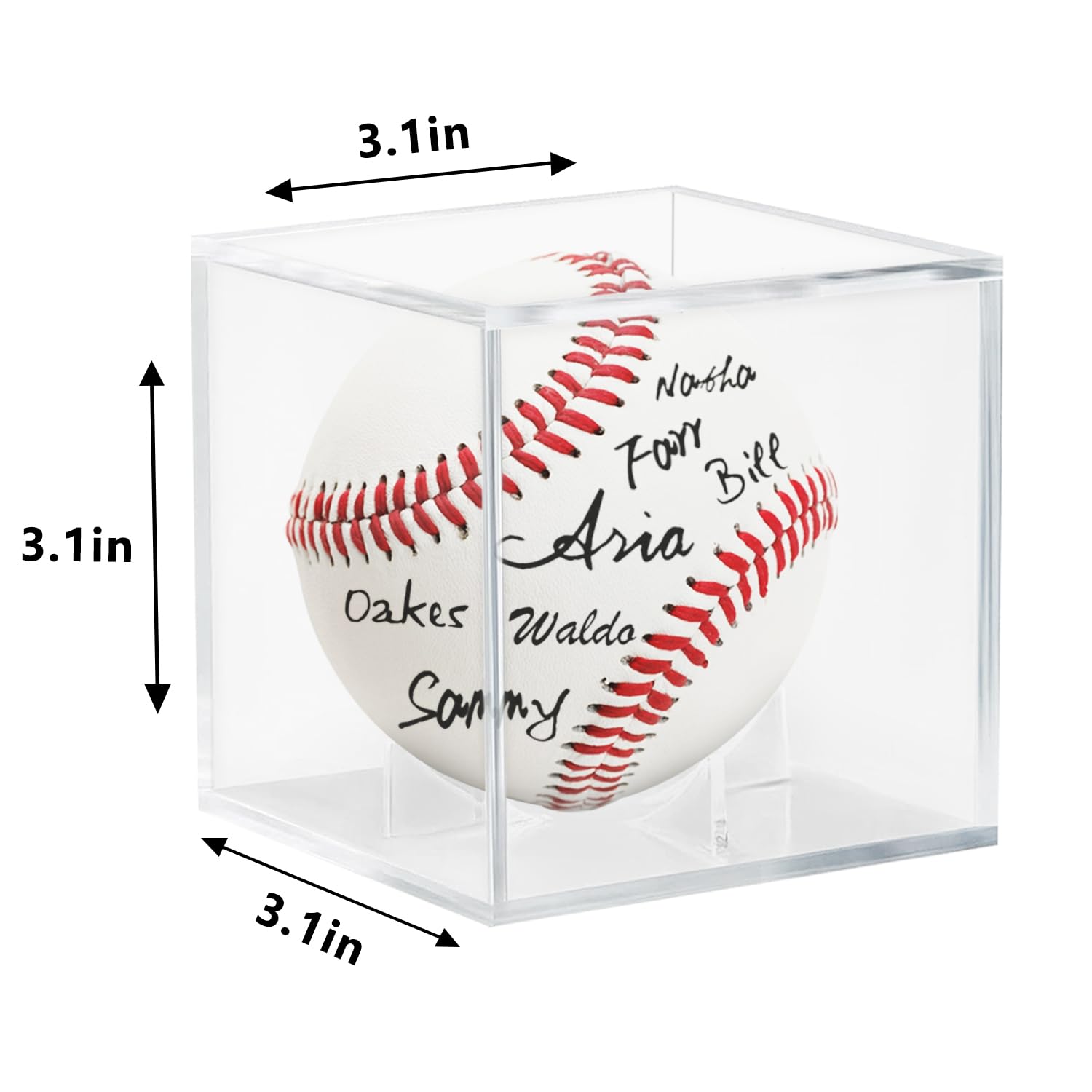 Acrylic Baseball Case for Display, UV Protected Baseball Display Cube, Autographed Baseball Clear Display Case, Baseball Display Case for Memorabilia Baseball (1PC)