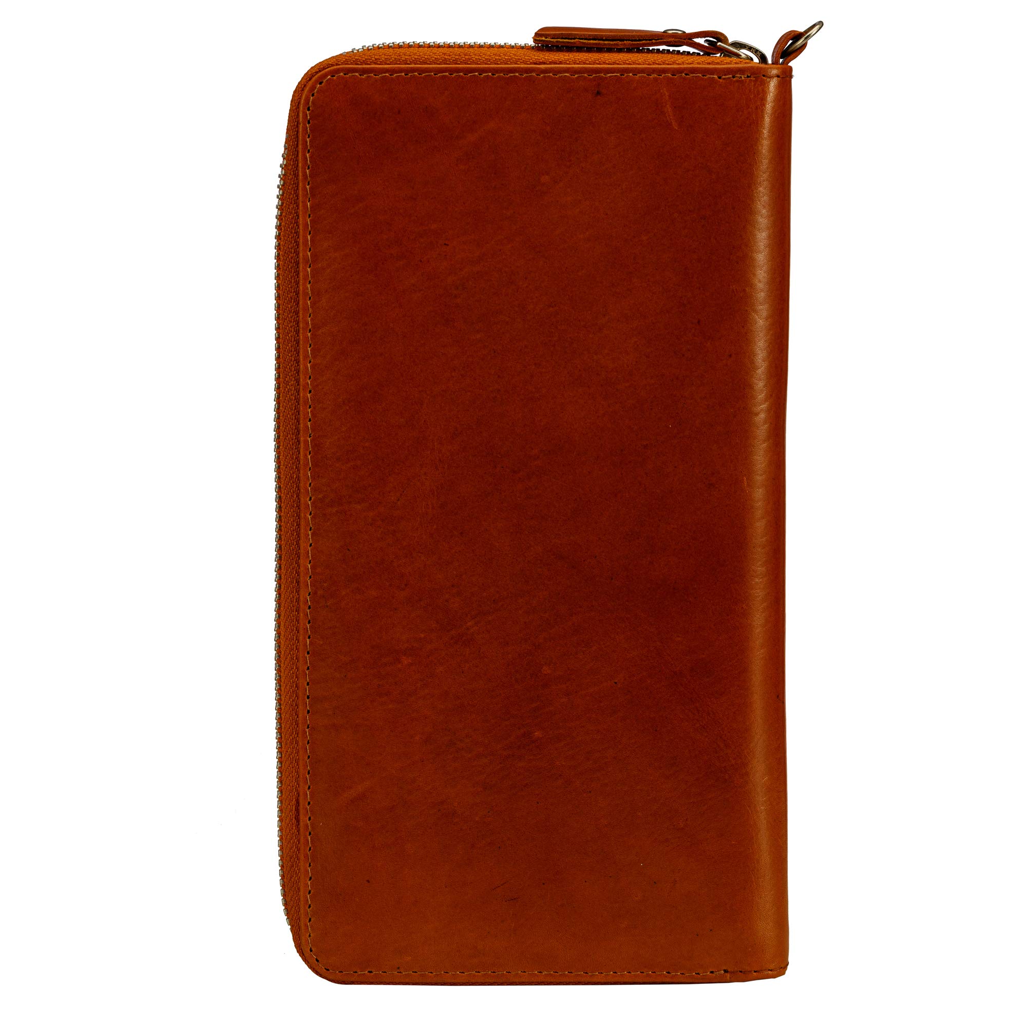 FINELAER Travel Passport Zip Around Long Leather Wallet
