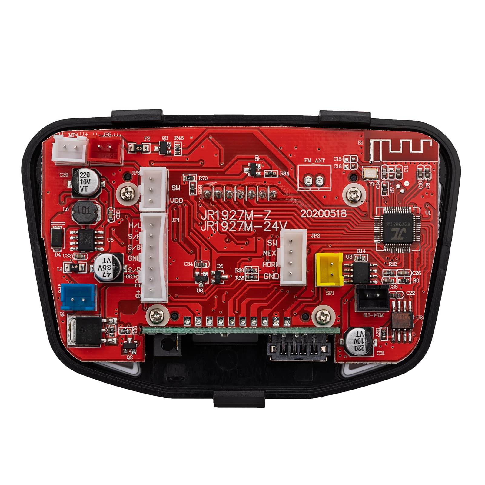 weelye JR1927M-Z Blue 24V Children's Electric Vehicle Power Supply Central Control Switch Multi-Function Bluetooth Connection Music Power Display Center Panel Electric Toy Car Replacement Parts