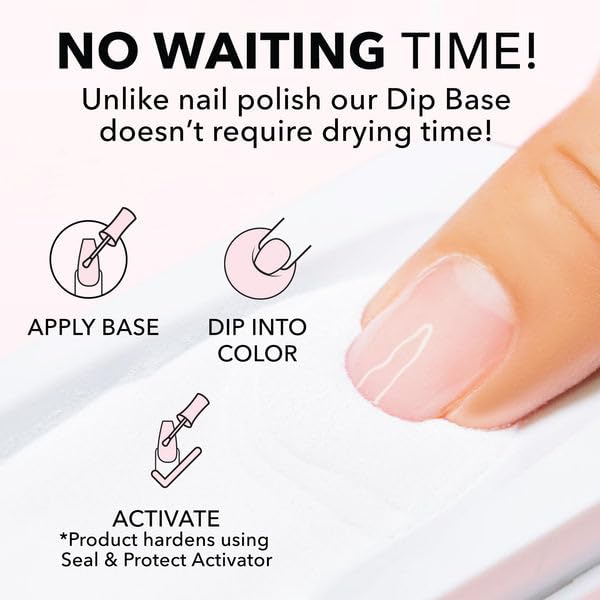 KIARA SKY Professional - Dip Manicure Nail Liquid Essentials - Long Lasting Nail Gels - Beauty Essentials Nail Design for Nail Art - Dip Liquids for Dip Manicure 0.5 fl oz, Base