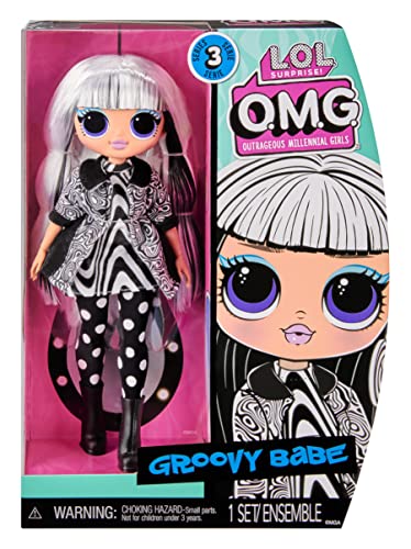 L.O.L. Surprise! O.M.G. Groovy Babe Fashion Doll with Multiple Surprises and Fabulous Accessories β Great Gift for Kids Ages 4+