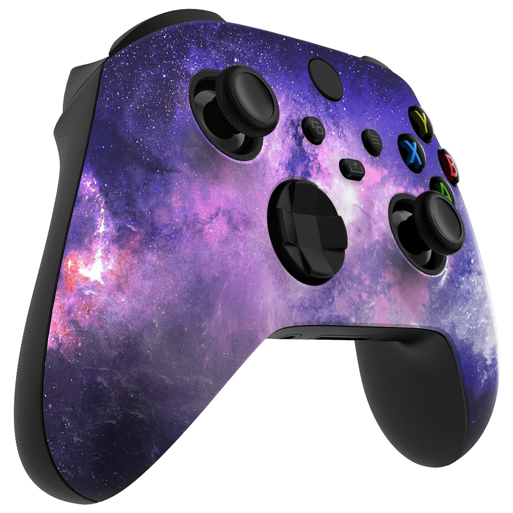 eXtremeRate ASR Version Custom Shell for Xbox Core Wireless Controller - Anti Sticks Rubbing Rings - Replacement Accessories Front Cover Faceplate for Xbox Series X & S Controller - Nebula Galaxy