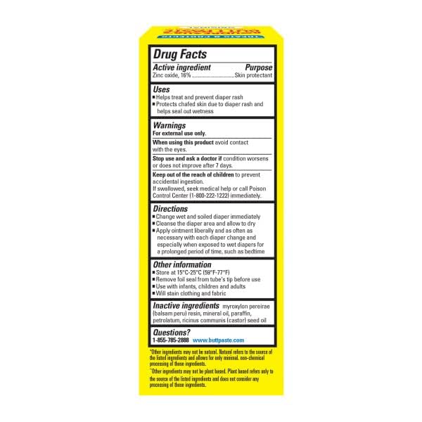 Boudreaux's Butt Paste Diaper Rash Ointment, Zinc Oxide, 2 oz