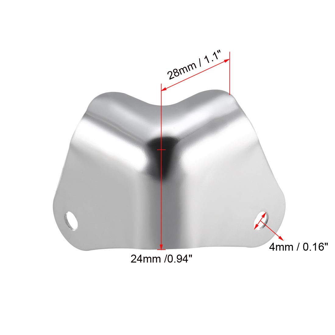 uxcell Metal Box Corner Protectors Edge Guard Protector 28 X 28 X 24mm 4pcs