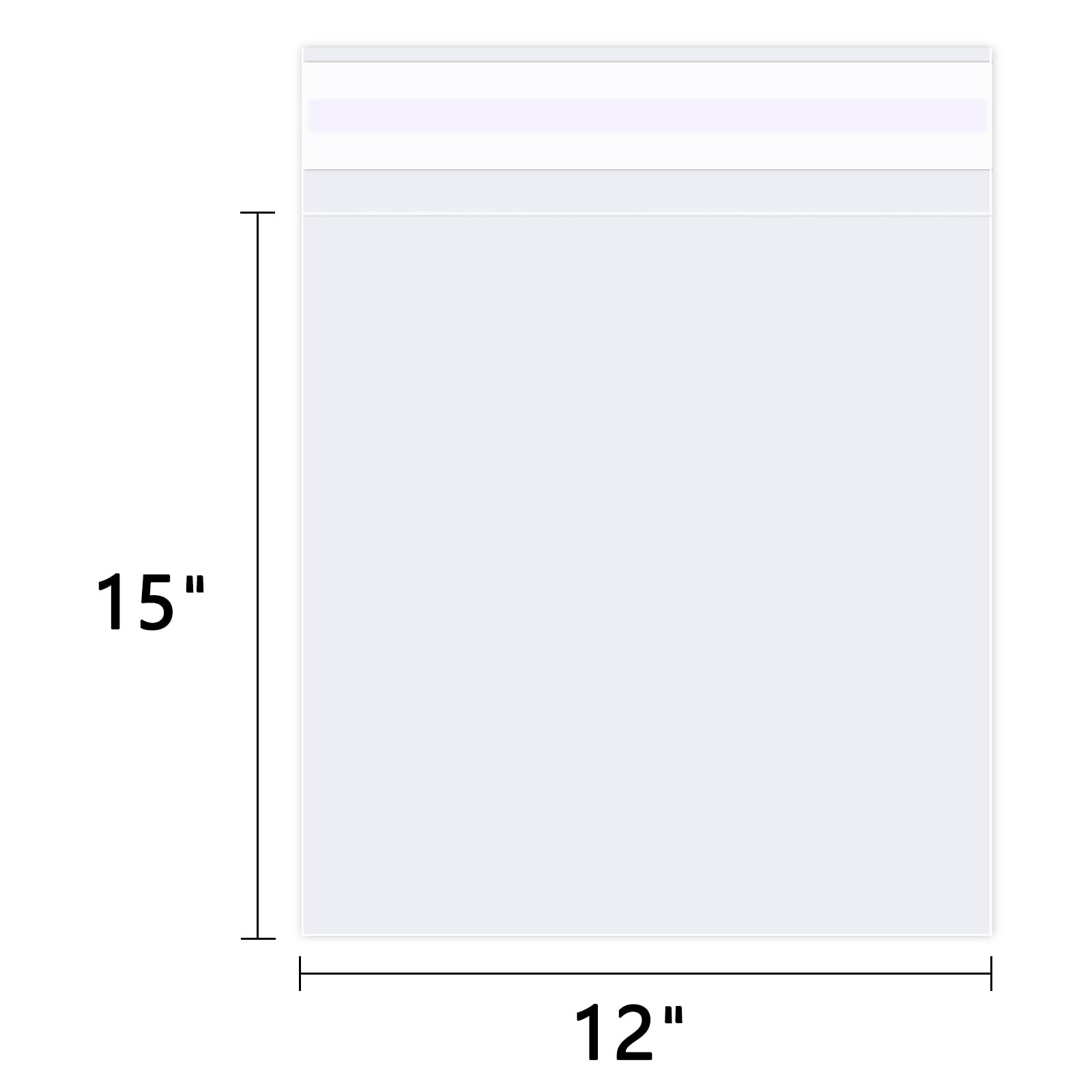 WEPOLY - 12" x 15" (100 Count) Clear Cellophane Bags - Self Sealing Cello Plastic Poly Bags- for Clothing, T-Shirts, Pants