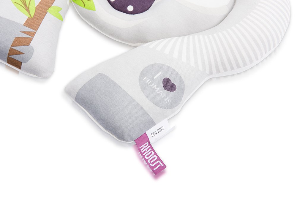 Rhoost Toddler Travel Buddy Neck Rest. Head Support for Kids on Car & Airplane Journeys. Fun Koala or Owl design with Pockets & Name Badge