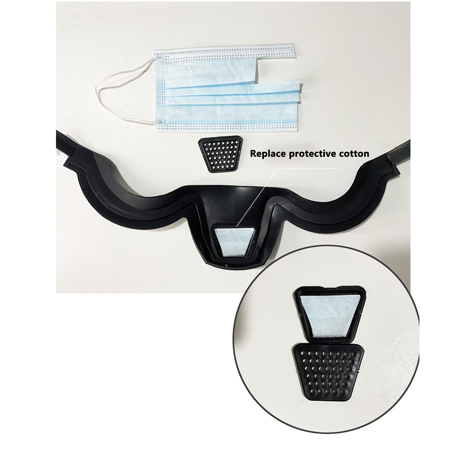 Banxian Super Protective Face Shield,Anti Fog Mask,Adult Clear Face Shield,Plastic Face Mask (Black)