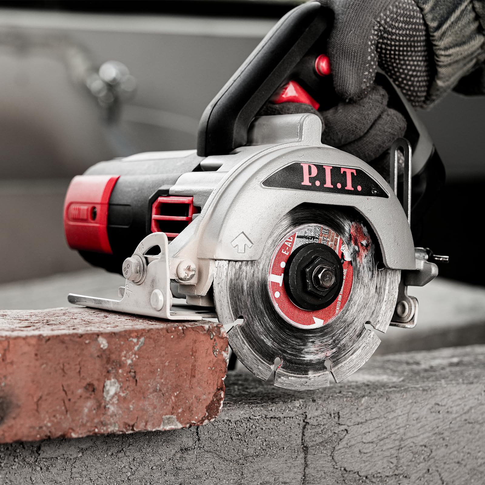 P.I.T. 4-1/2 inch Segmented Rim Diamond Blade,Dry Cutting Applications in Concrete, Paver, Masonry, Terrazzo, Stone,Granite - 7/8 Inch Arbor Angle Grinder Cut Off Wheel- Diamond -115 mm (3 Piece)
