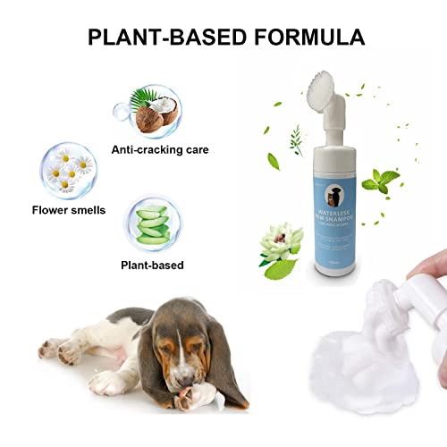 Dogscute 2 Pack Pet Paw Cleaner for Dogs & Cats, Waterless Foam with Silicone Scrubber, Dogs Cats Feet Paw Cleaner