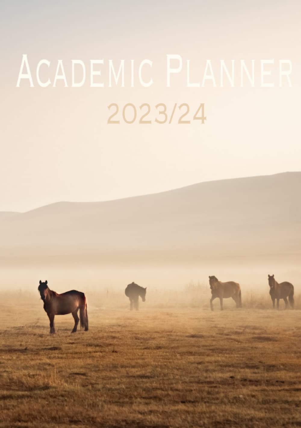 A5 Wild Horses Academic Planner Diary Journal 2023 2024 Week to View Weekly Calendar book
