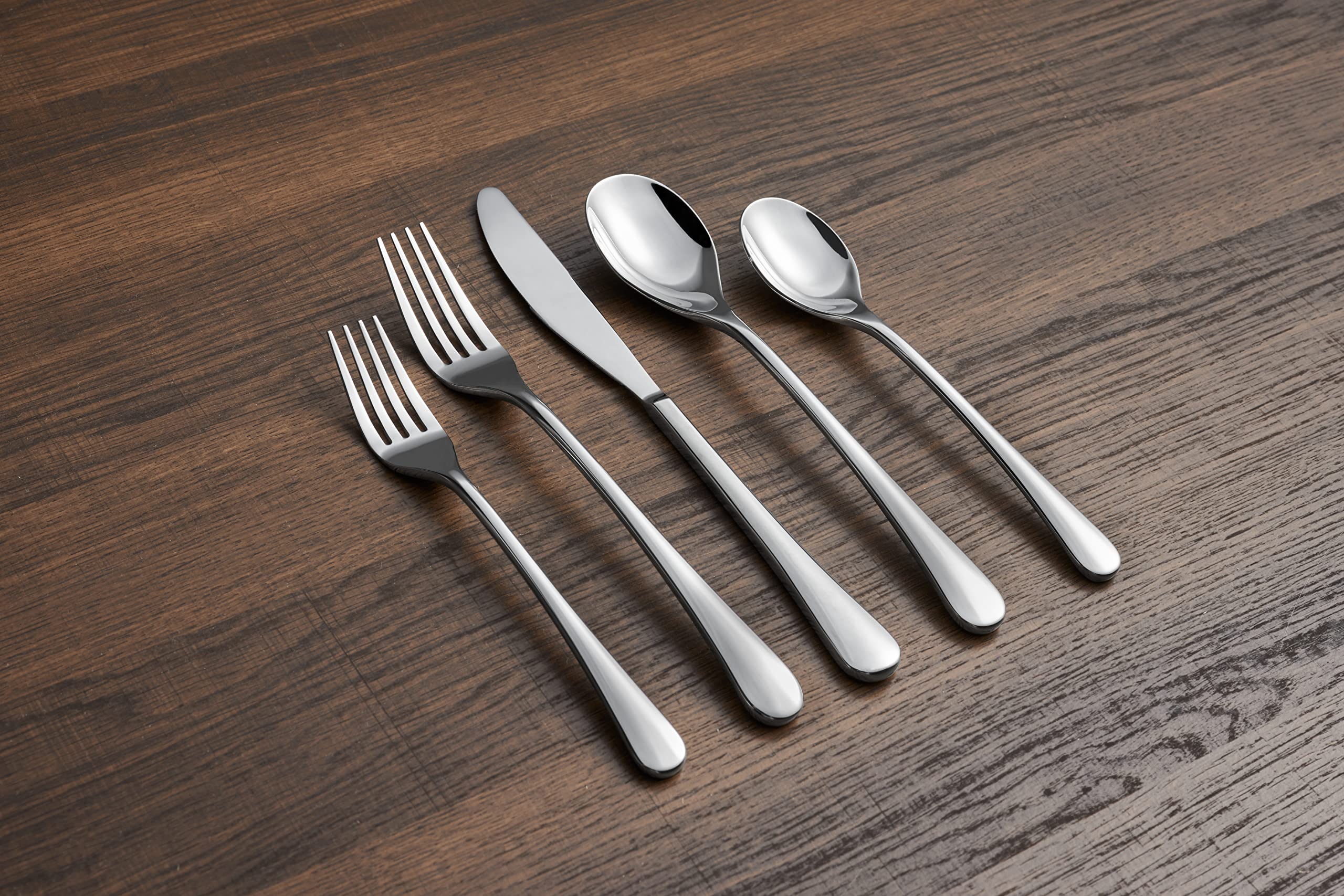 Cambridge Xyla 20-Piece Flatware Set, Service for 4, 0, SILVER SATIN