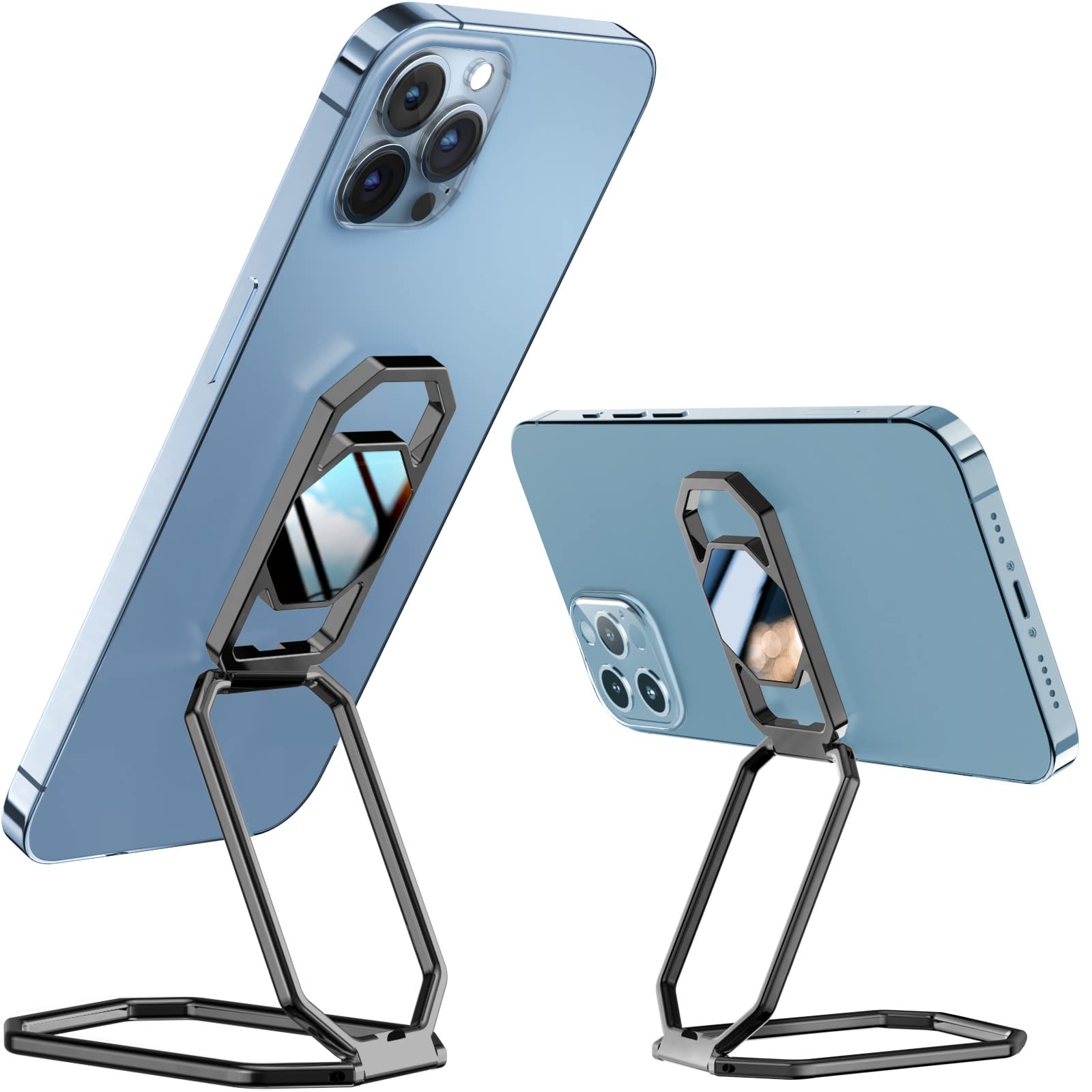 A-LuGei【Foldable & Adjustable】 Cell Phone Ring Holder Finger Kickstand,【Thick Case & Big Phone Friendly】 Cell Phone Holder for Hand, 【Magnetic】 Ring Holder for Cell Phone Grip, iPhone Ring Holder Grip