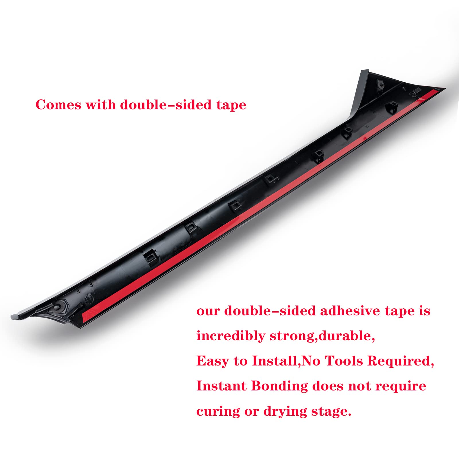 A-Pillar Front Molding Windshield Outer Trim Inner W/Side Tape BB5Z-7803136-AB, BB5Z7803136AA Compatible with Ford Explorer 2011-2019 Windshield A-Pillar Molding Trim Right Passenger Side 926-451