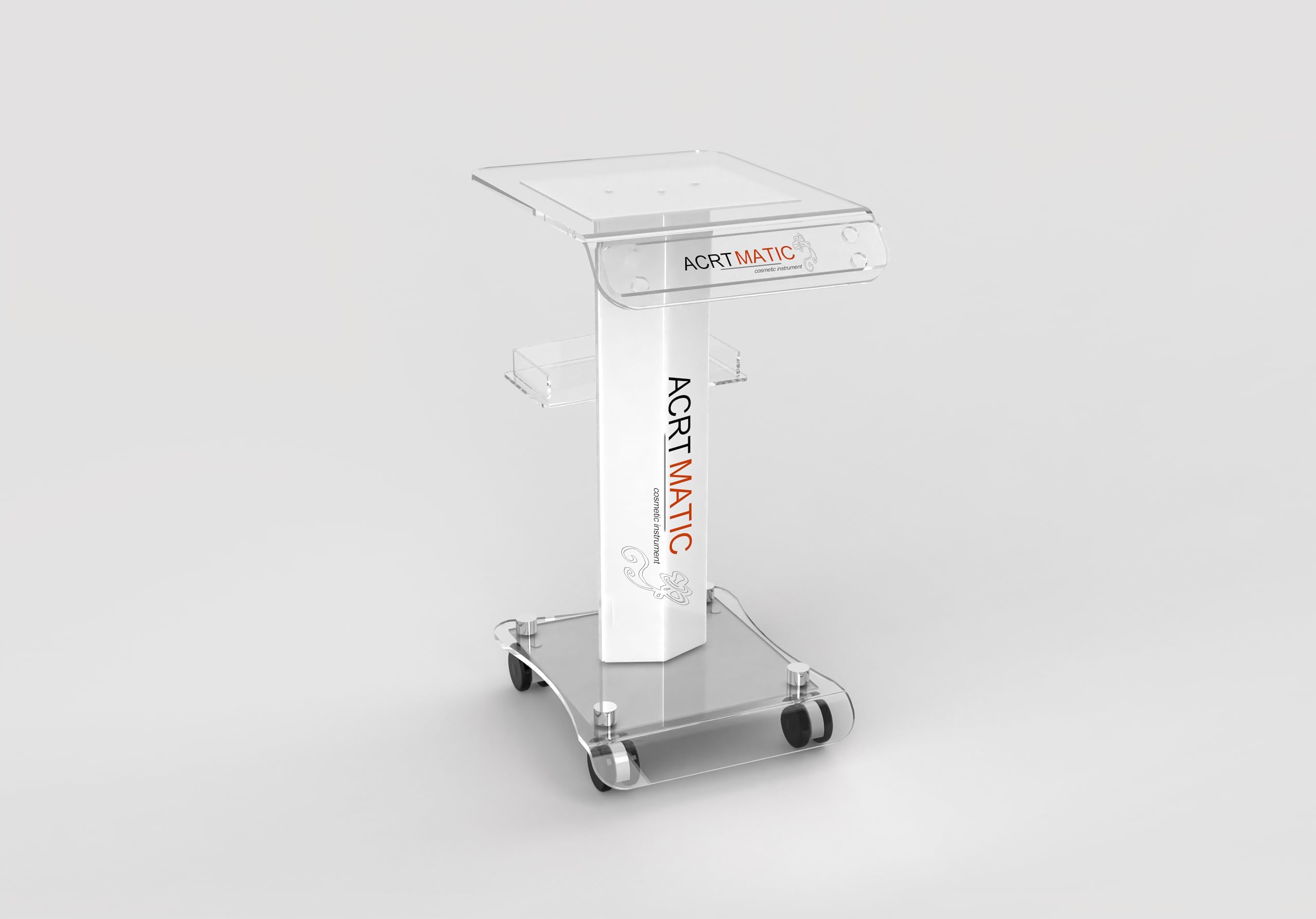 Acrtmatic Acrylic Modern Medical Trolley with Wheels for Dental Clinic 、Beauty Salon - Fashionable, Practical and Multi-Functional, Improve The Beauty Experience