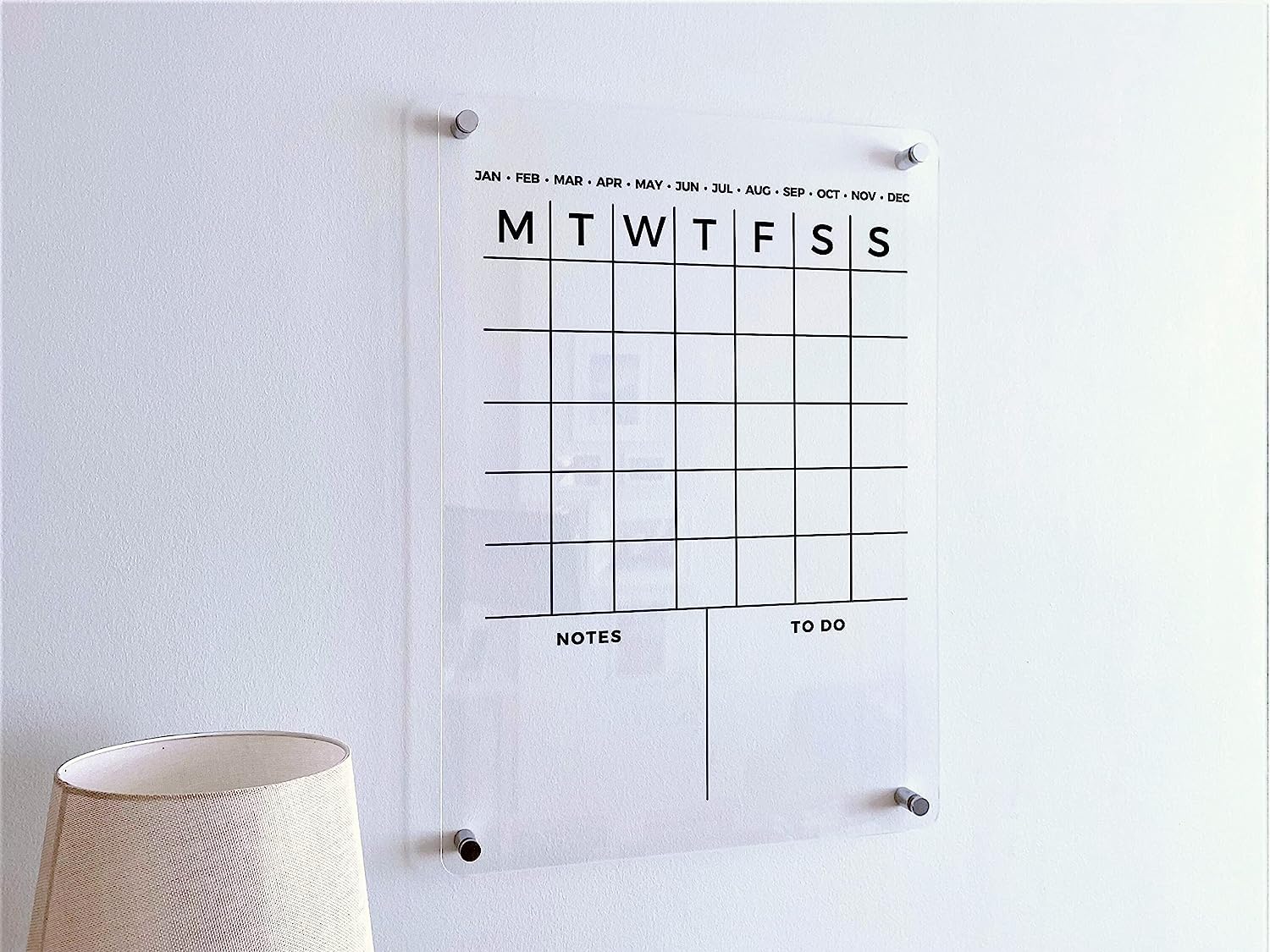 Acrylic Wall Calendar 2024 - Personalized Calendar 2024, Vertical Wall Calendar, Monthly and Weekly Calendar, Housewarming Gift