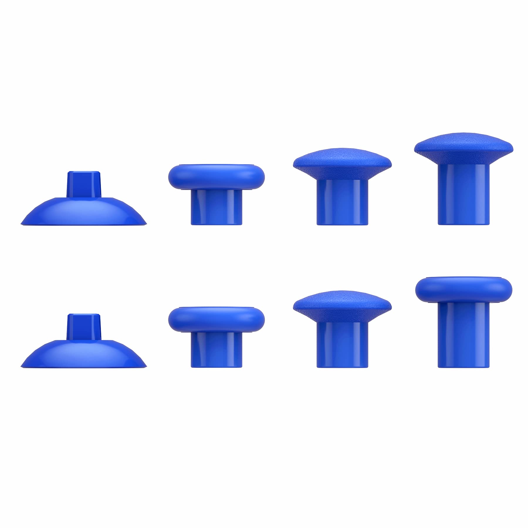 eXtremeRate ThumbsGear Interchangeable Ergonomic Thumbstick for PS5 Controller, for PS4 All Model Controller - 3 Height Domed and Concave Grips Adjustable Joystick - Blue