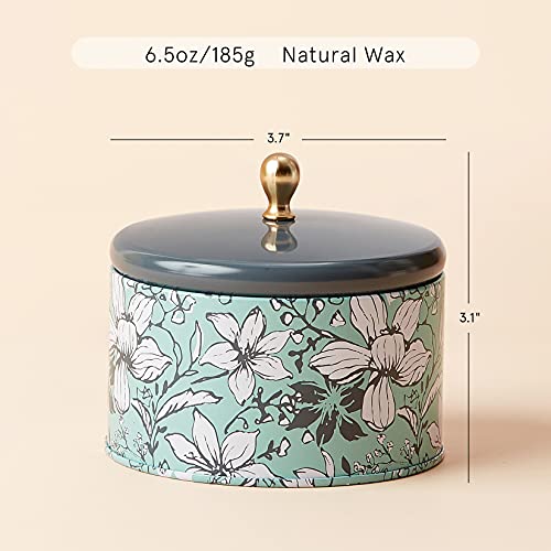 LA JOLIE MUSE Fig & Coconut Candles for Home Scented, Natural Wax Scented Candles for Home Decor and Fragrance, 35 Hours Long Lasting Burning,Tin, 6.5 oz