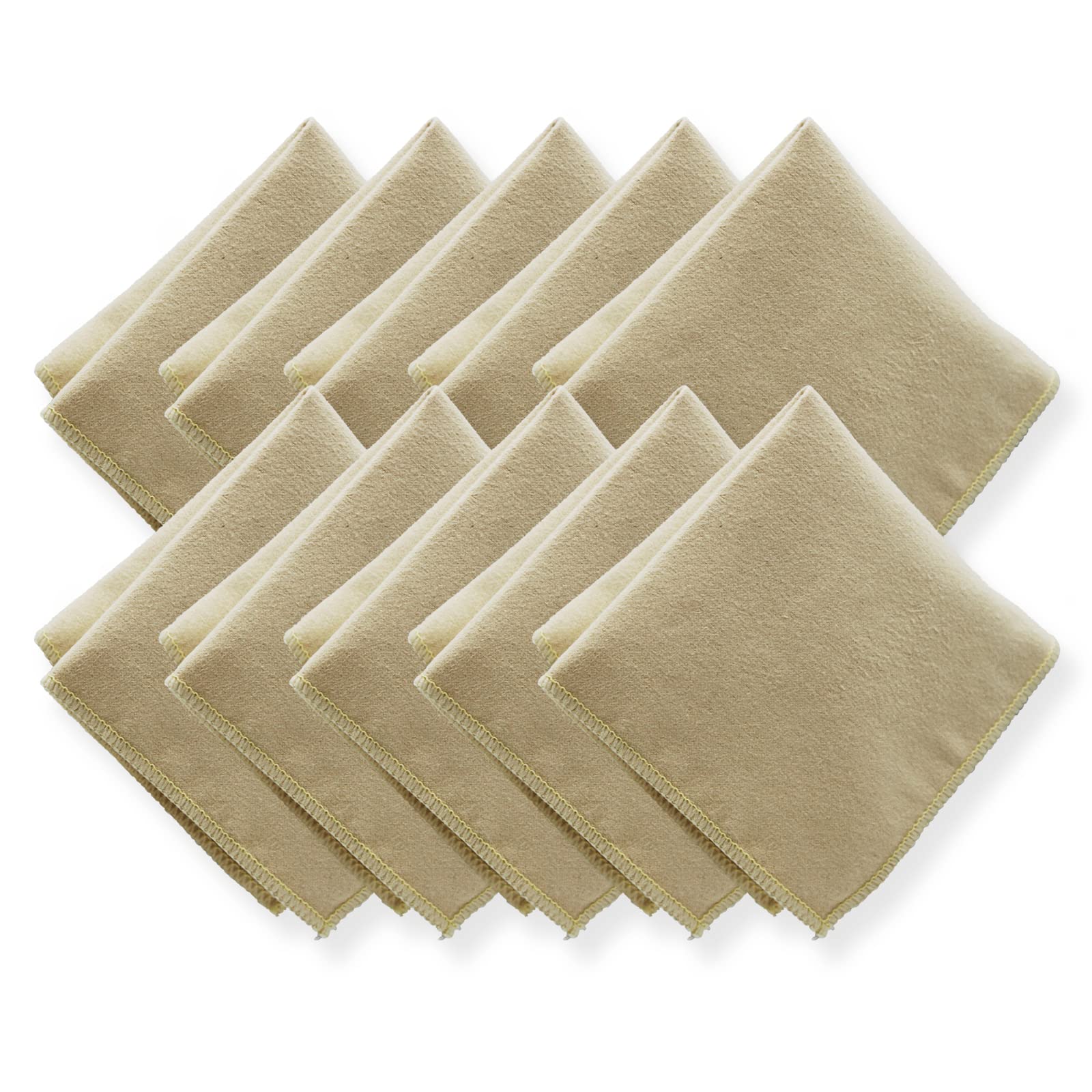 AAwipes Sax Cleaning Cloths (10 Pack, Yellow, 7.5"x7.5", Individually Packaged) Microfiber Cloths for Music Instruments, Guitar, Flute, Clarinet, Piano, Violin, Glasses, Tablets & More (HCG-7.5-Y)
