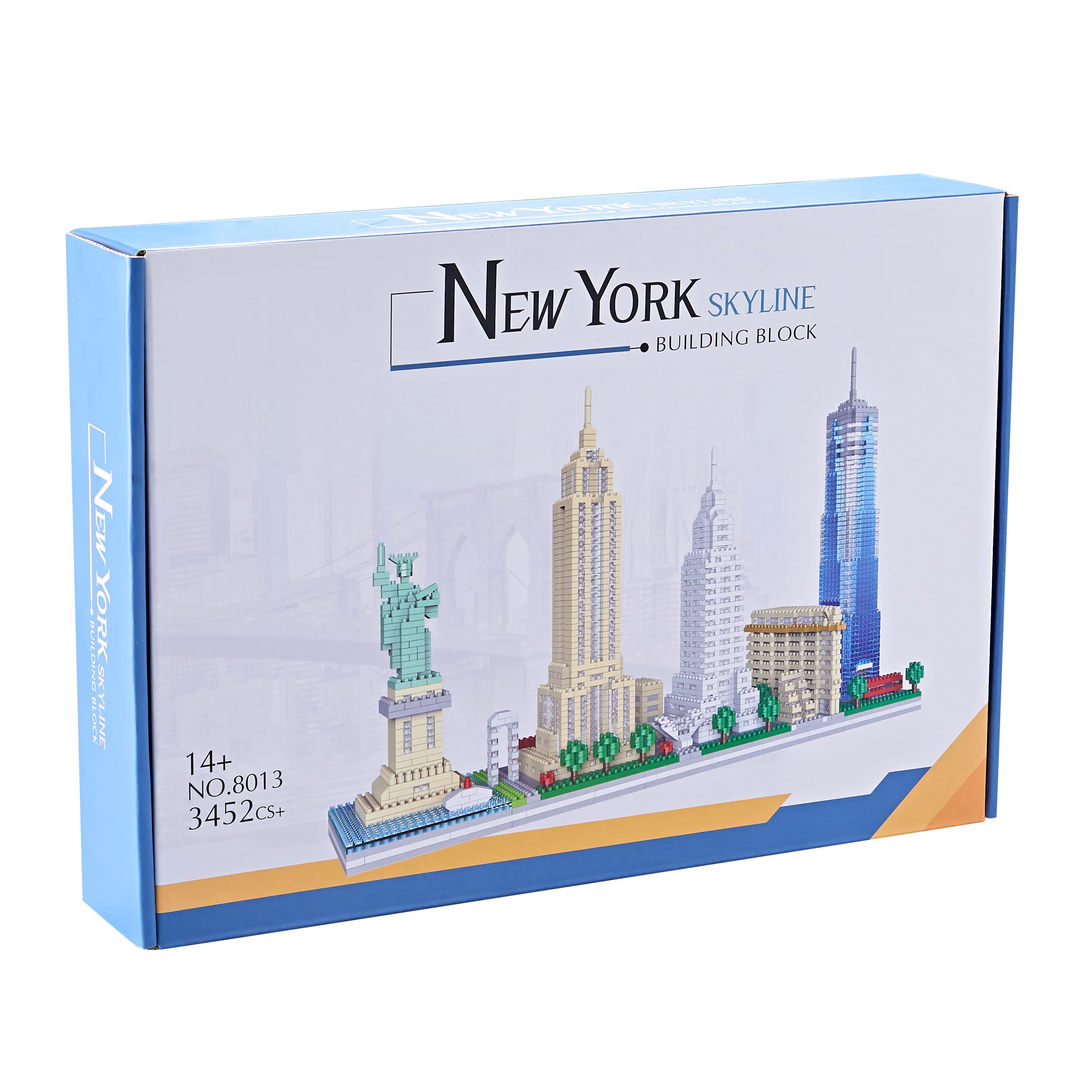 DOLBLOCK Architecture New York City Skyline Model Kit Micro Mini Blocks Building Skylines Collection Set for Adults and Kids Age of 14+ 3452 Pieces Bricks